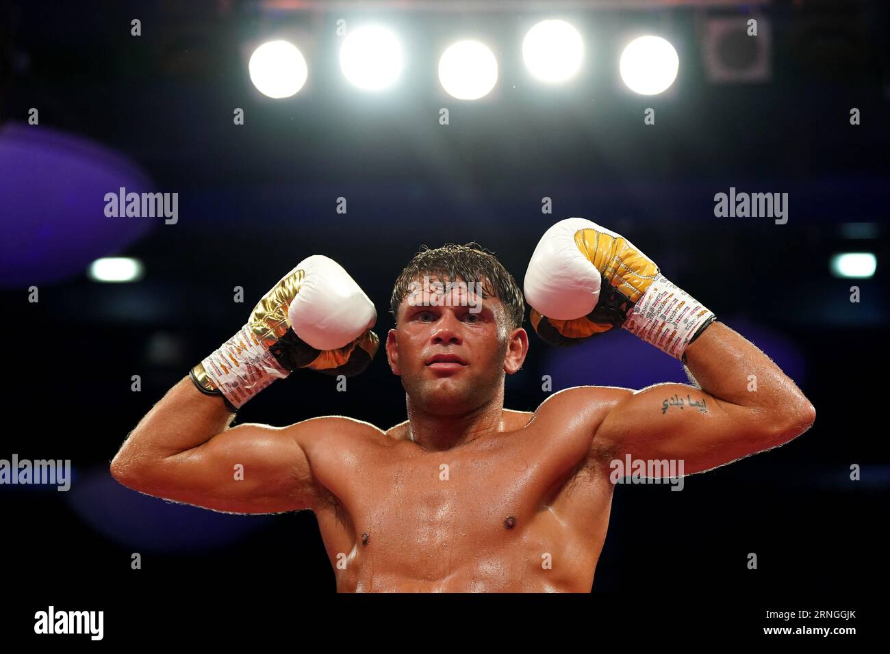 Ben Marksby celebrates victory against Jordan Ellison in the super ...