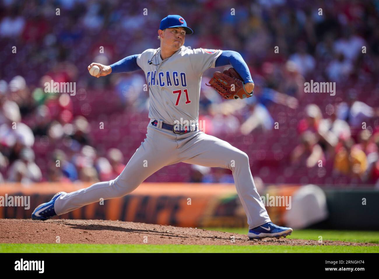 Chicago Cubs' Keegan Thompson throws during the eighth inning of the ...