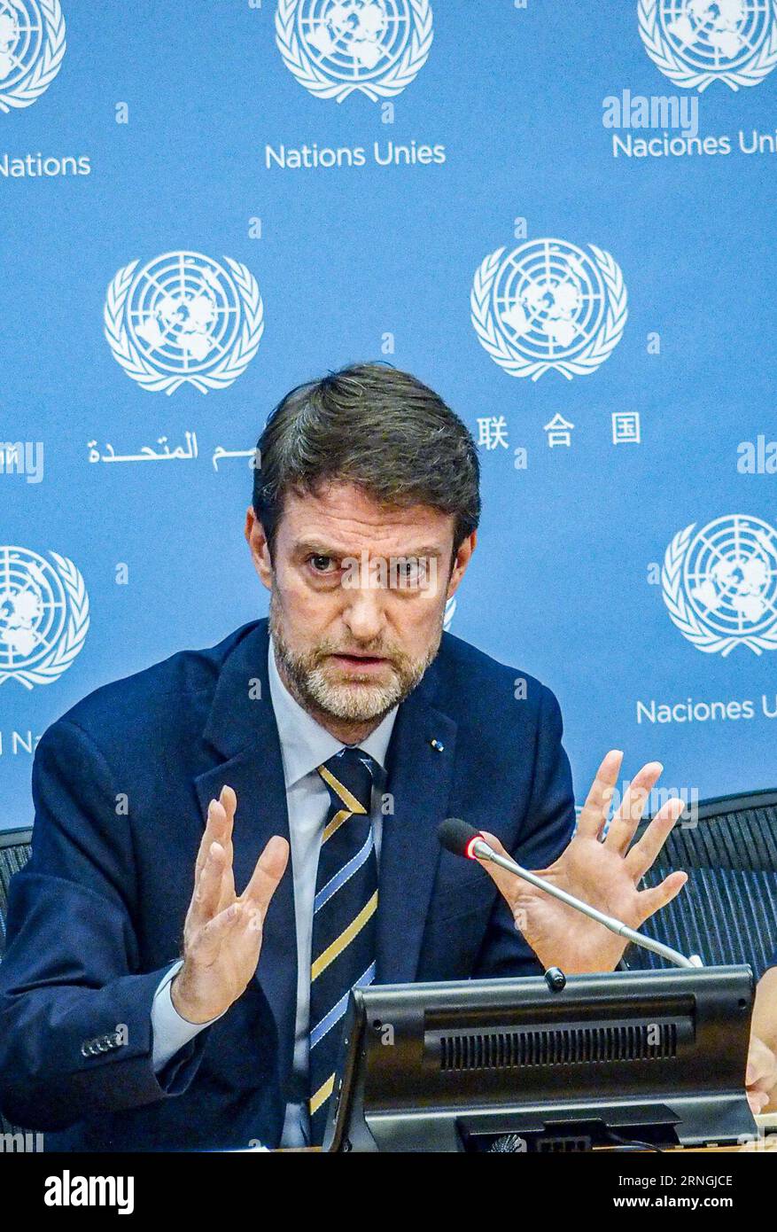 New York, New York, USA. 1st Sep, 2023. Ambassador FERIT HOXHA ...
