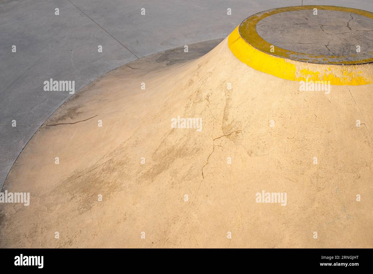 detail of a ramp in a skatepark at golden hour, urban sports concept ...