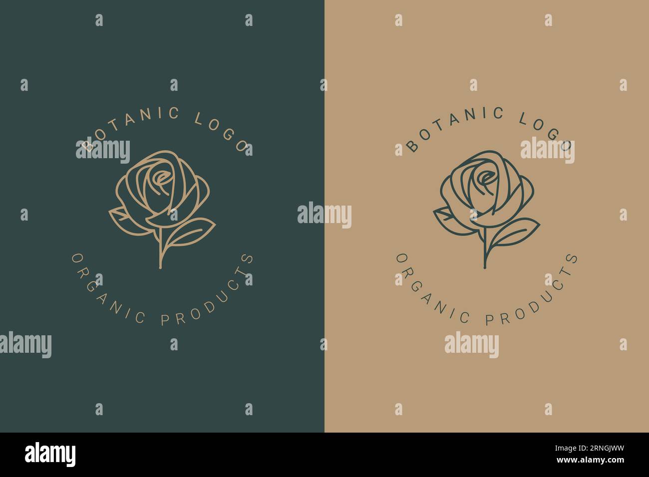 Organic Logo Design Stock Vector Image & Art - Alamy