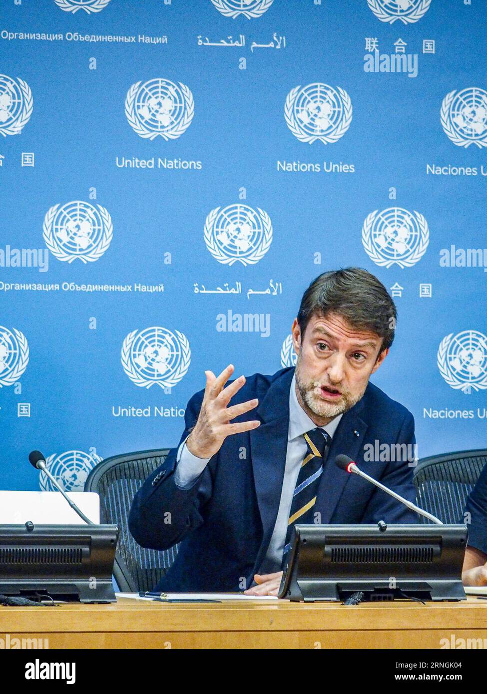New York, New York, USA. 1st Sep, 2023. Ambassador FERIT HOXHA ...