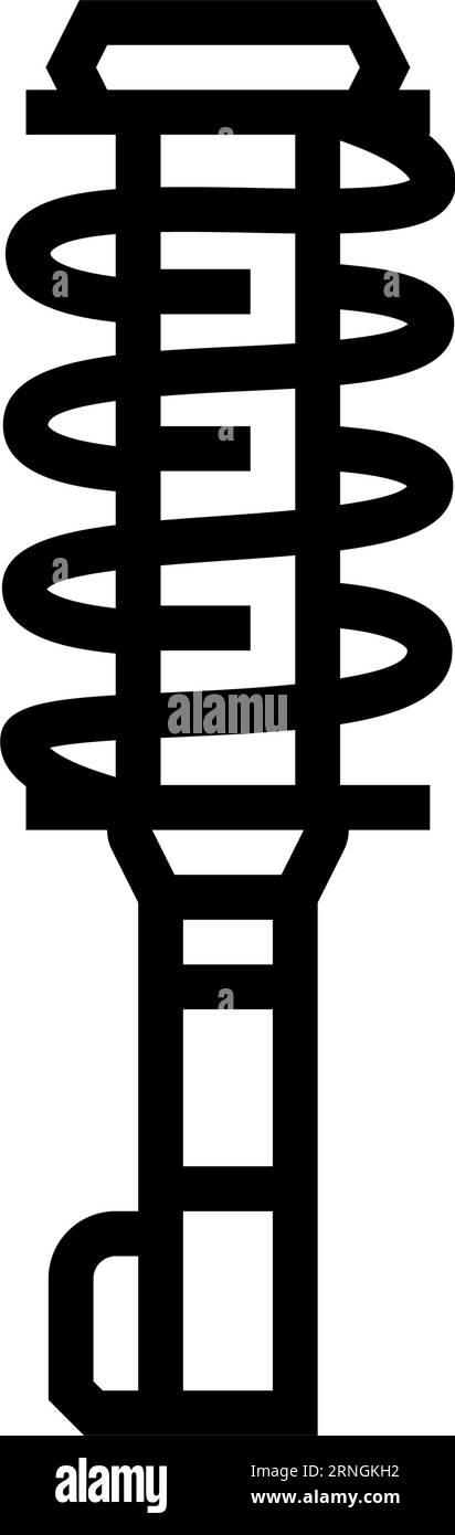 shock absorber car mechanic line icon vector illustration Stock Vector ...