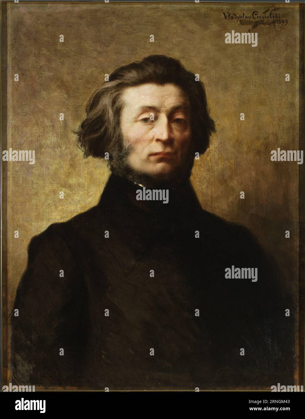 Portrait of Adam Mickiewicz. 1899 by Władysław Ciesielski Stock Photo ...