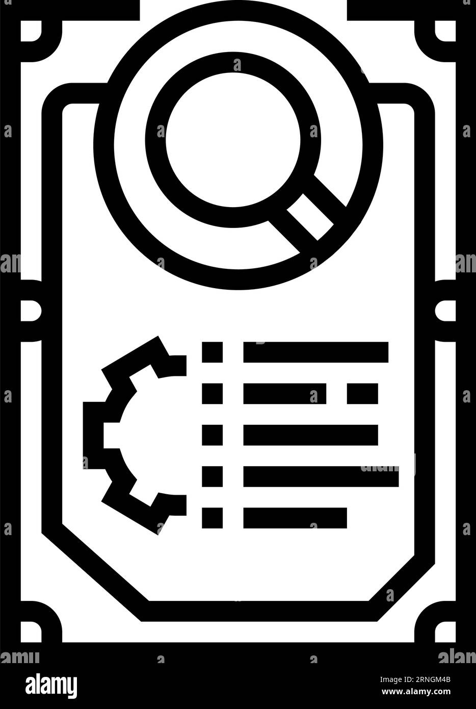 hardware diagnosis repair computer line icon vector illustration Stock ...