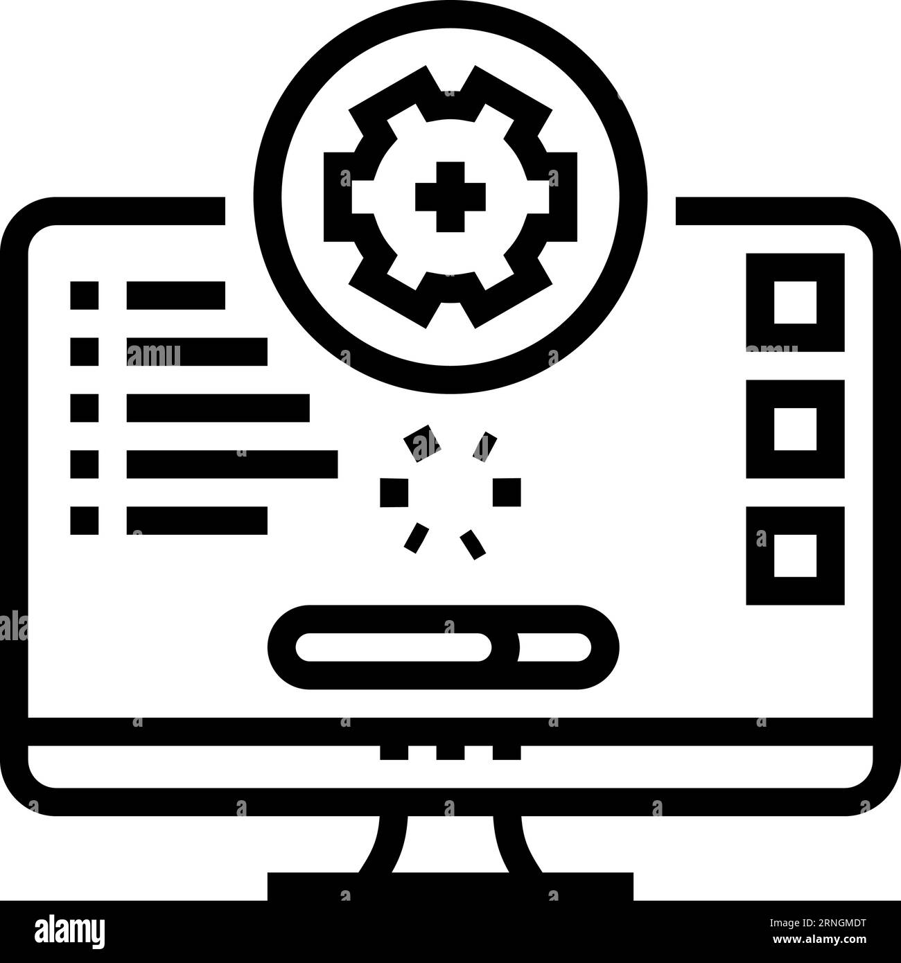 software updates repair computer line icon vector illustration Stock ...