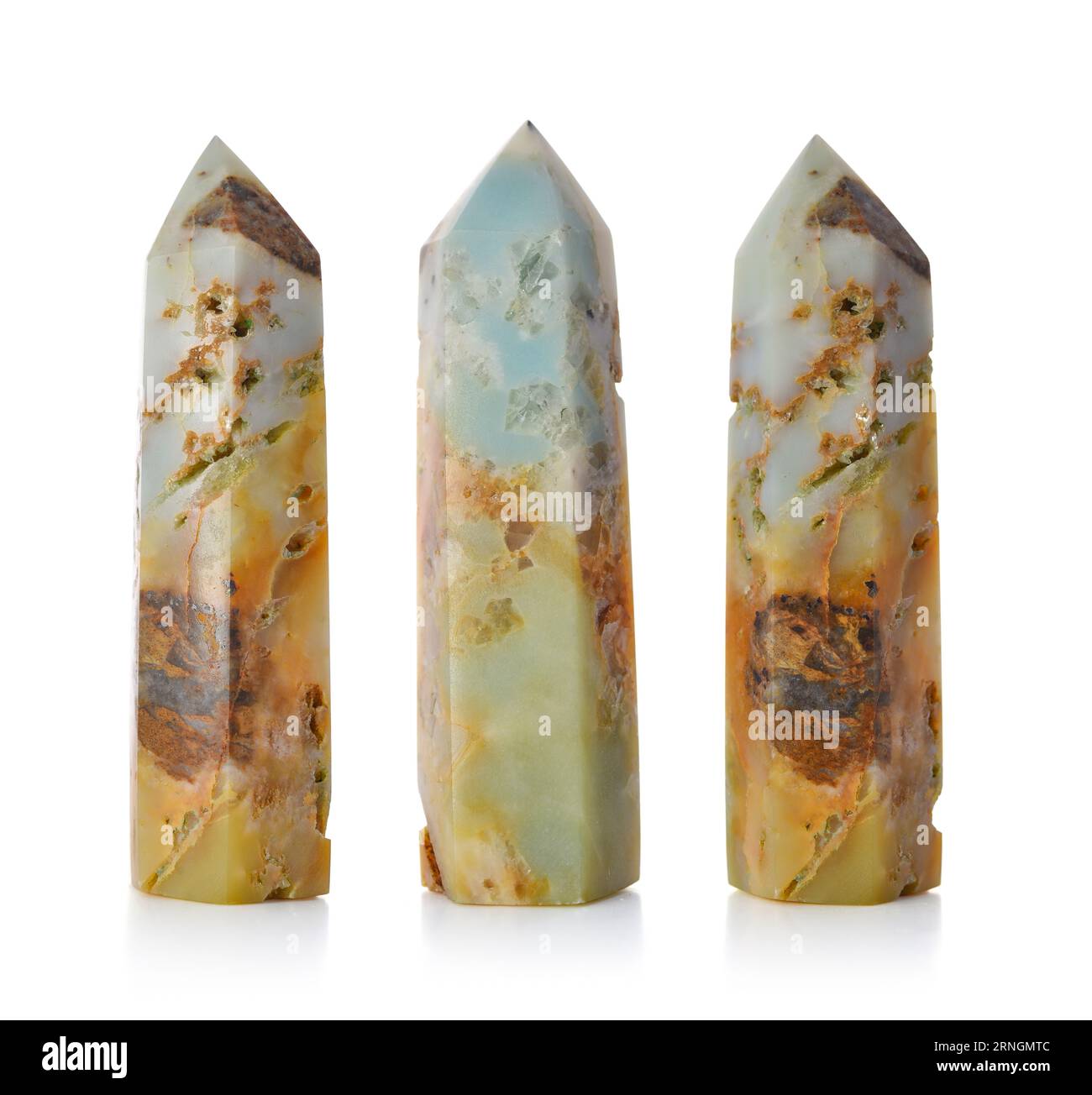 Blue and Brown Patern Amazonite Mineral Gem Stone in shape of tower ...