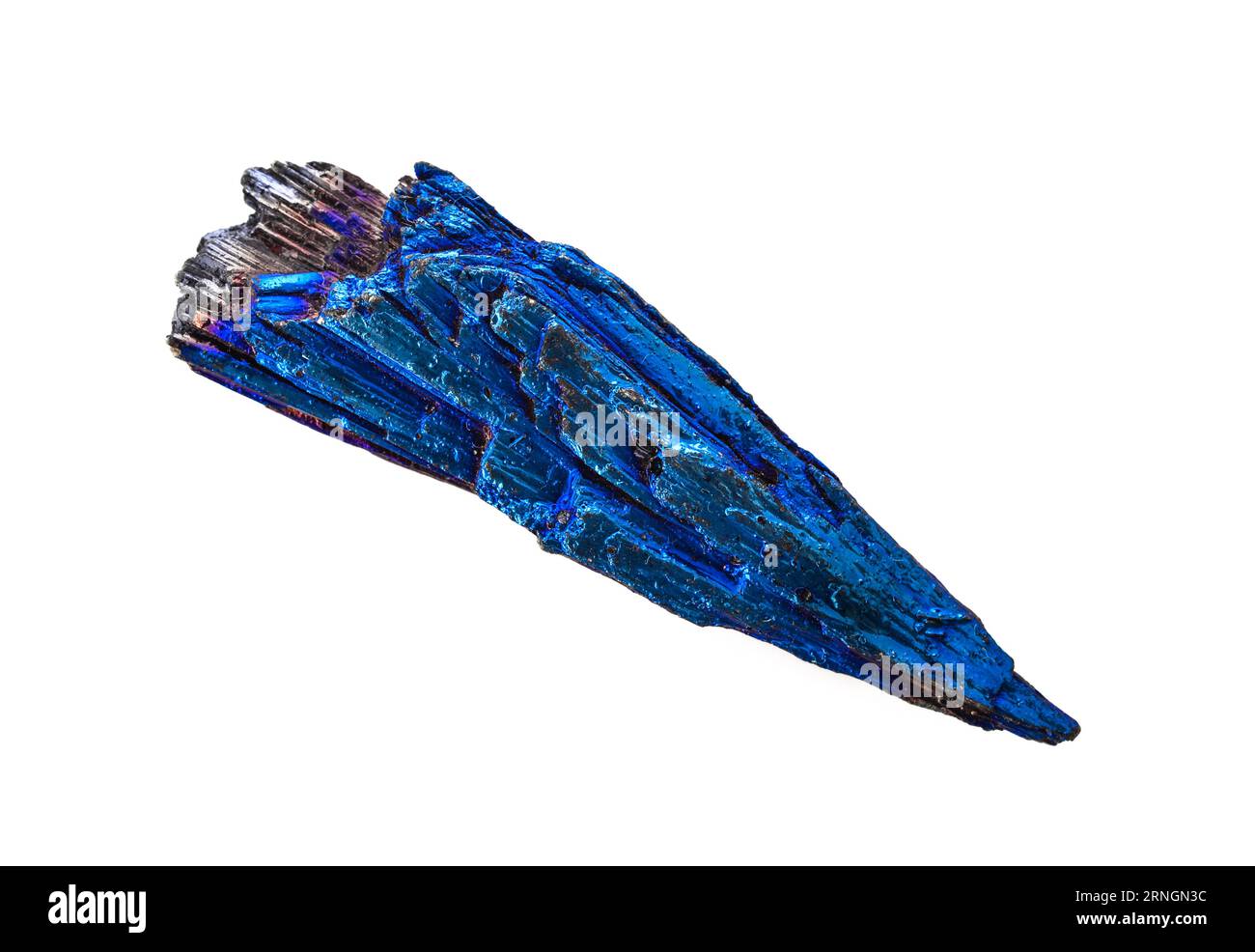 Quartz Rainbow Titanium aura crystal cluster or kyanite isolated on ...