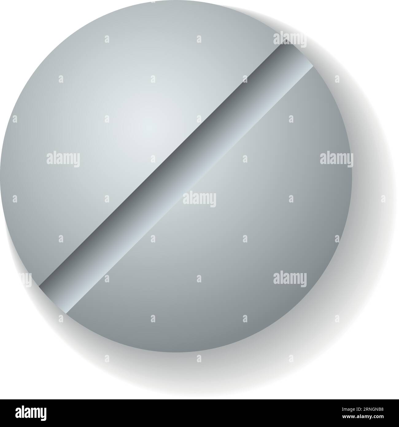 Slotted bolt realistic mockup. Metal head top view Stock Vector Image ...