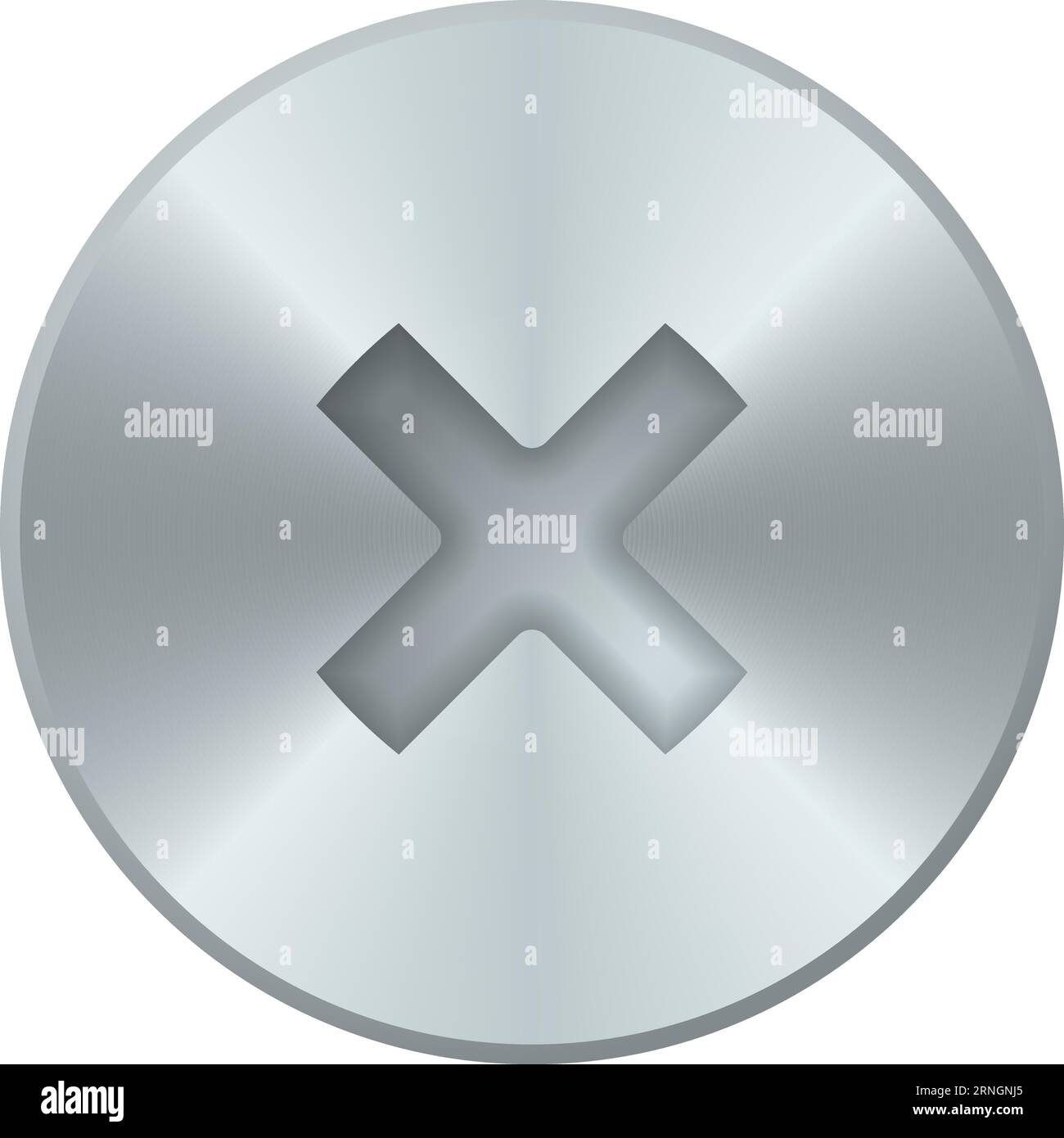 Screw top view. Realistic industrial metal fix Stock Vector Image & Art ...