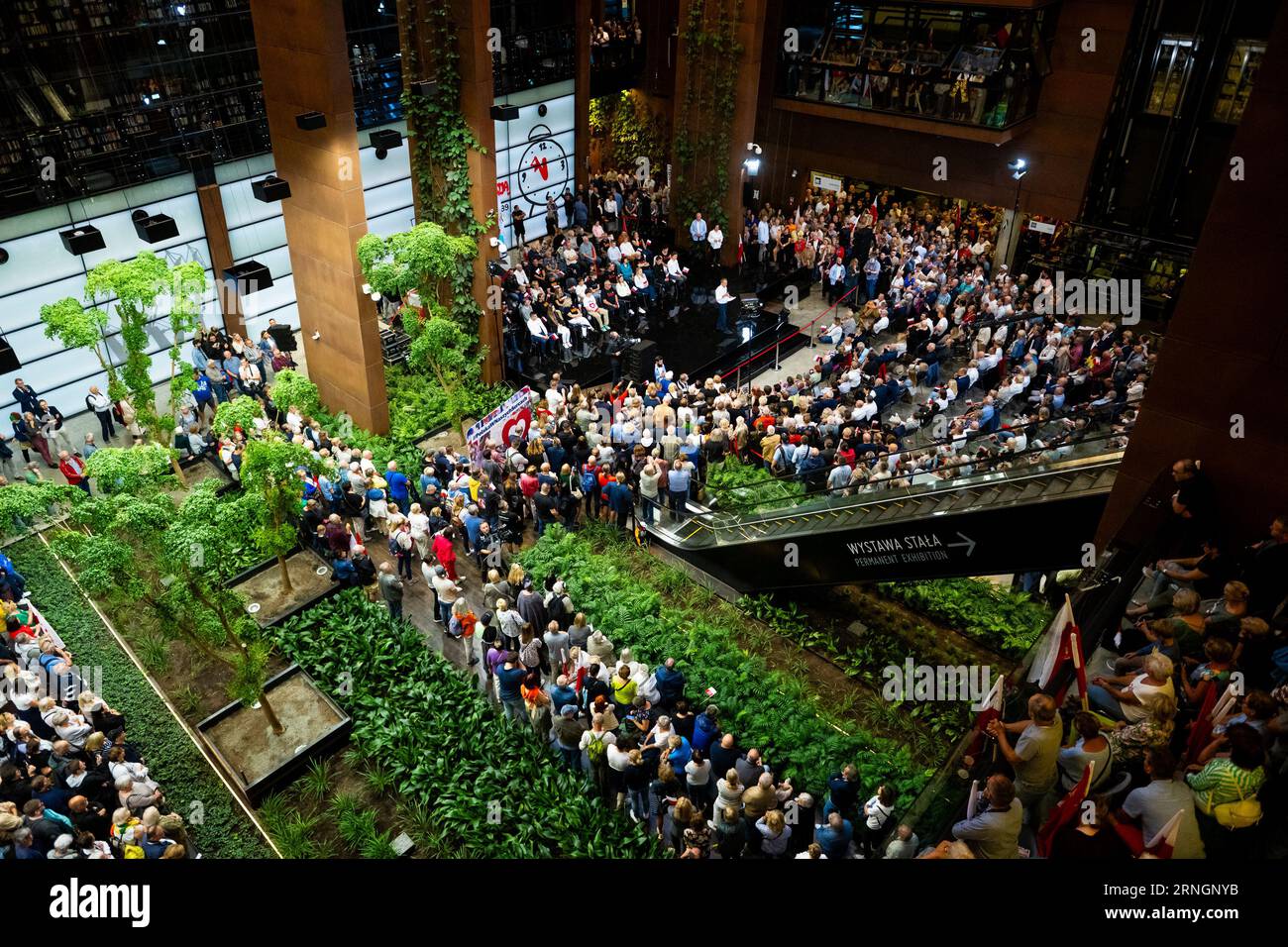Gdansk, Poland. 31st Aug, 2023. Big crowd seen during political rally ...