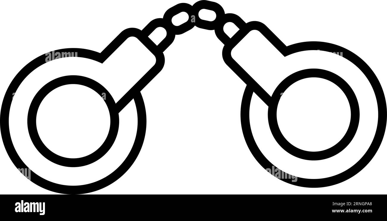 Handcuffs linear icon. Criminal symbol. Arrest sign Stock Vector Image ...