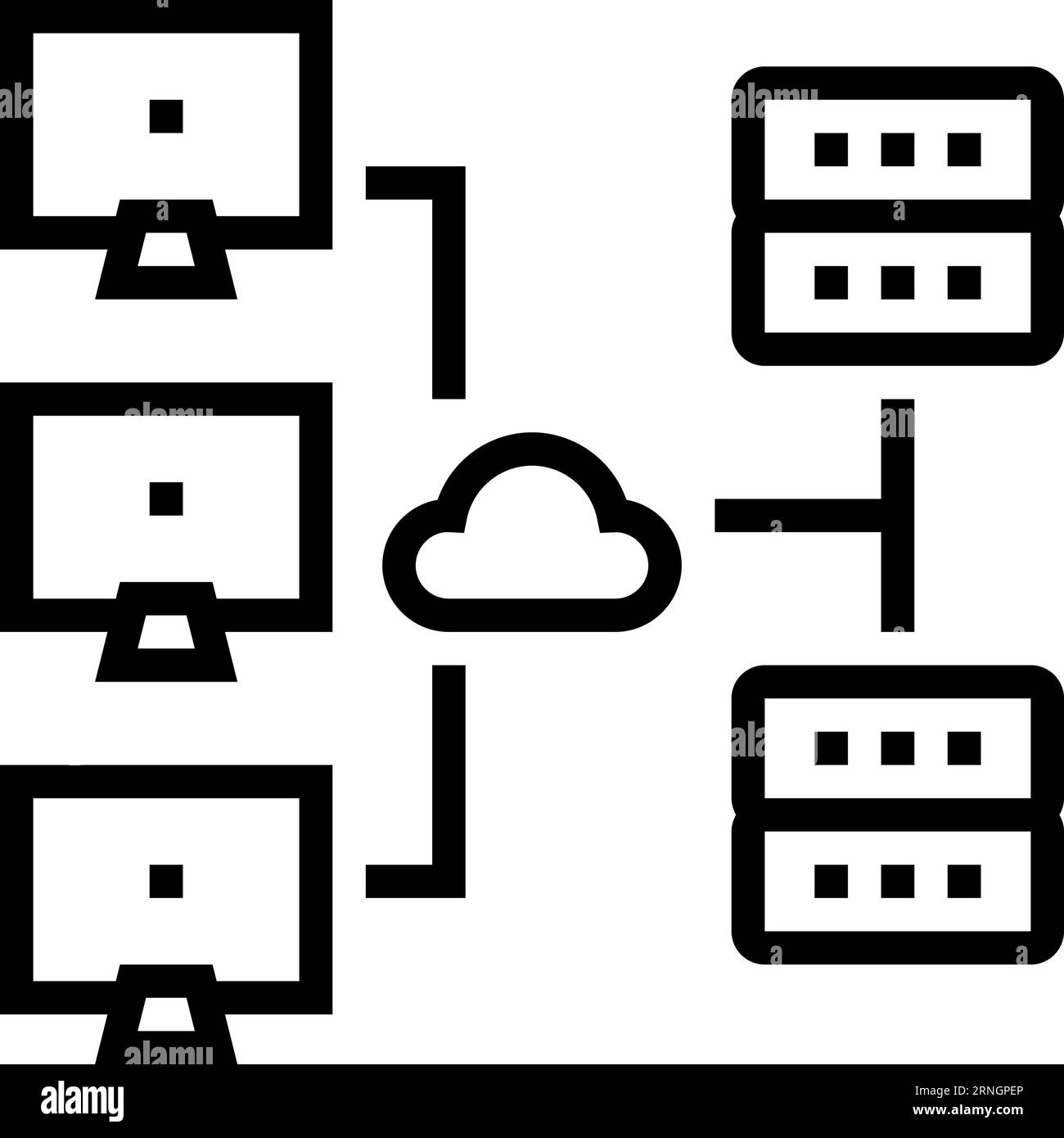 network configuration repair computer line icon vector illustration ...