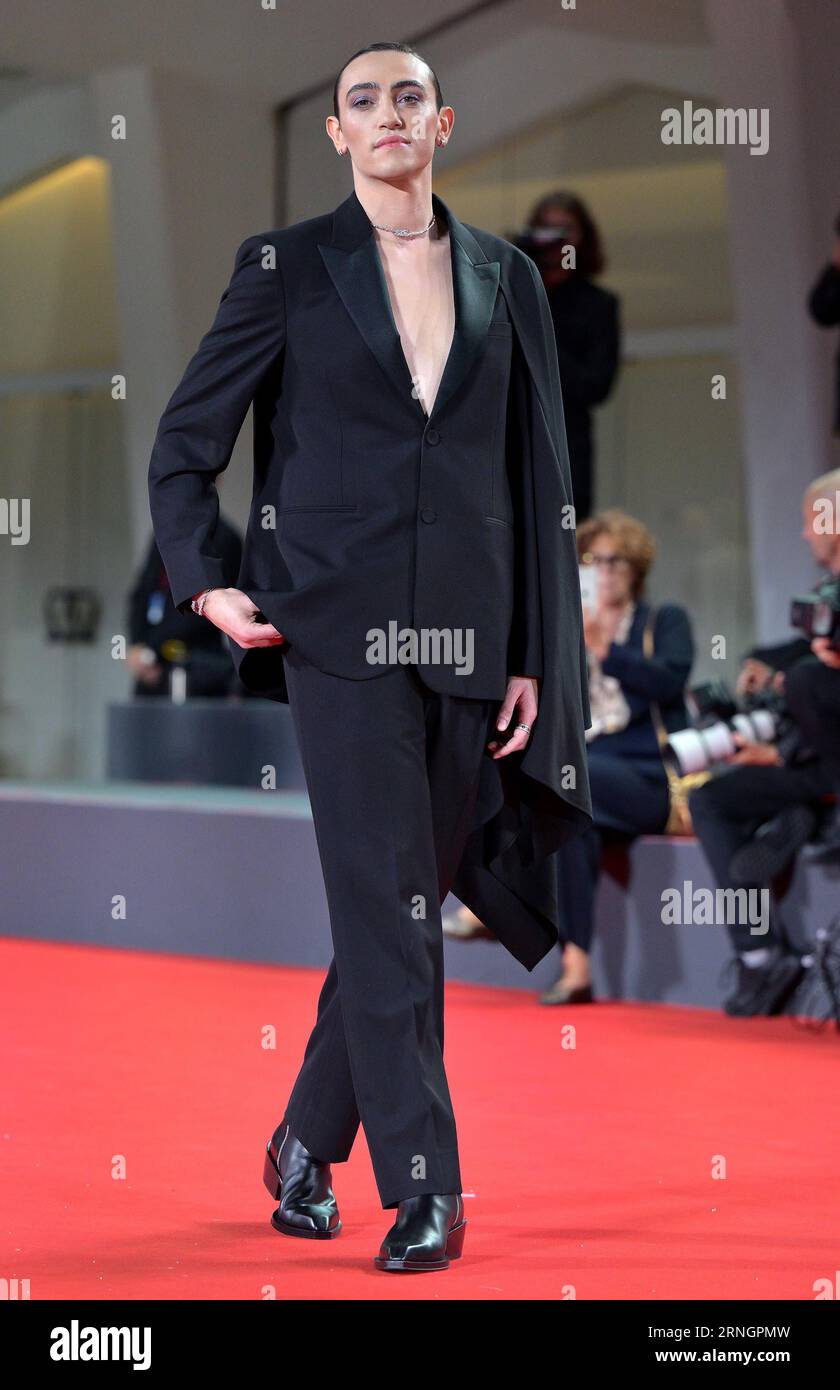 September 1, 2023, VENICE, ITALY: Italian singer Michele Bravi arrives ...