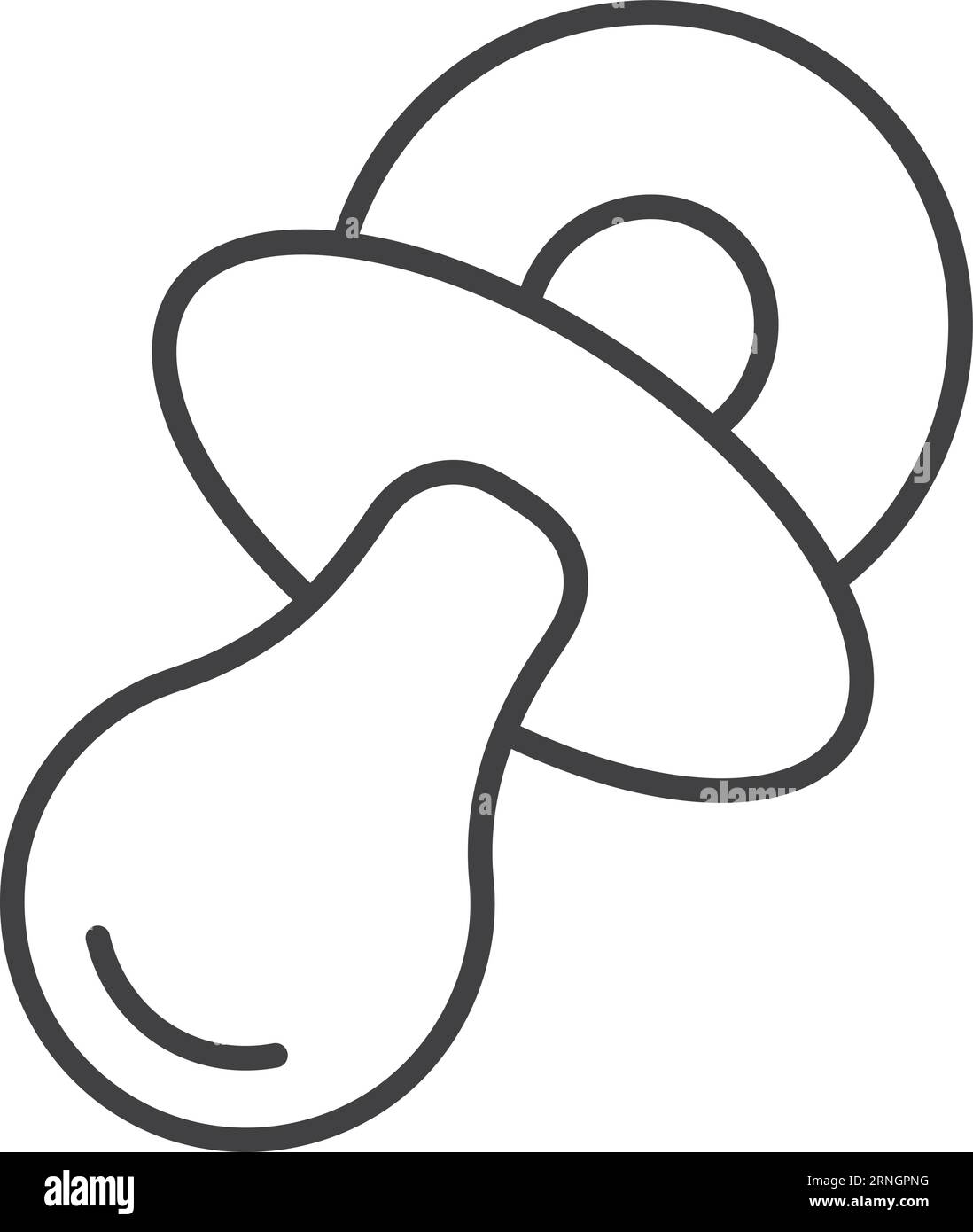 Pacifier icon. Linear baby dummy symbol. Infant sign Stock Vector Image ...