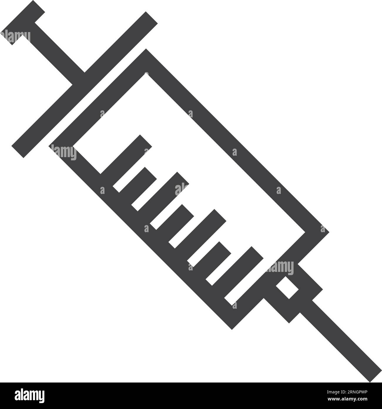 Syringe line icon. Medical shot symbol. Injection sign Stock Vector ...