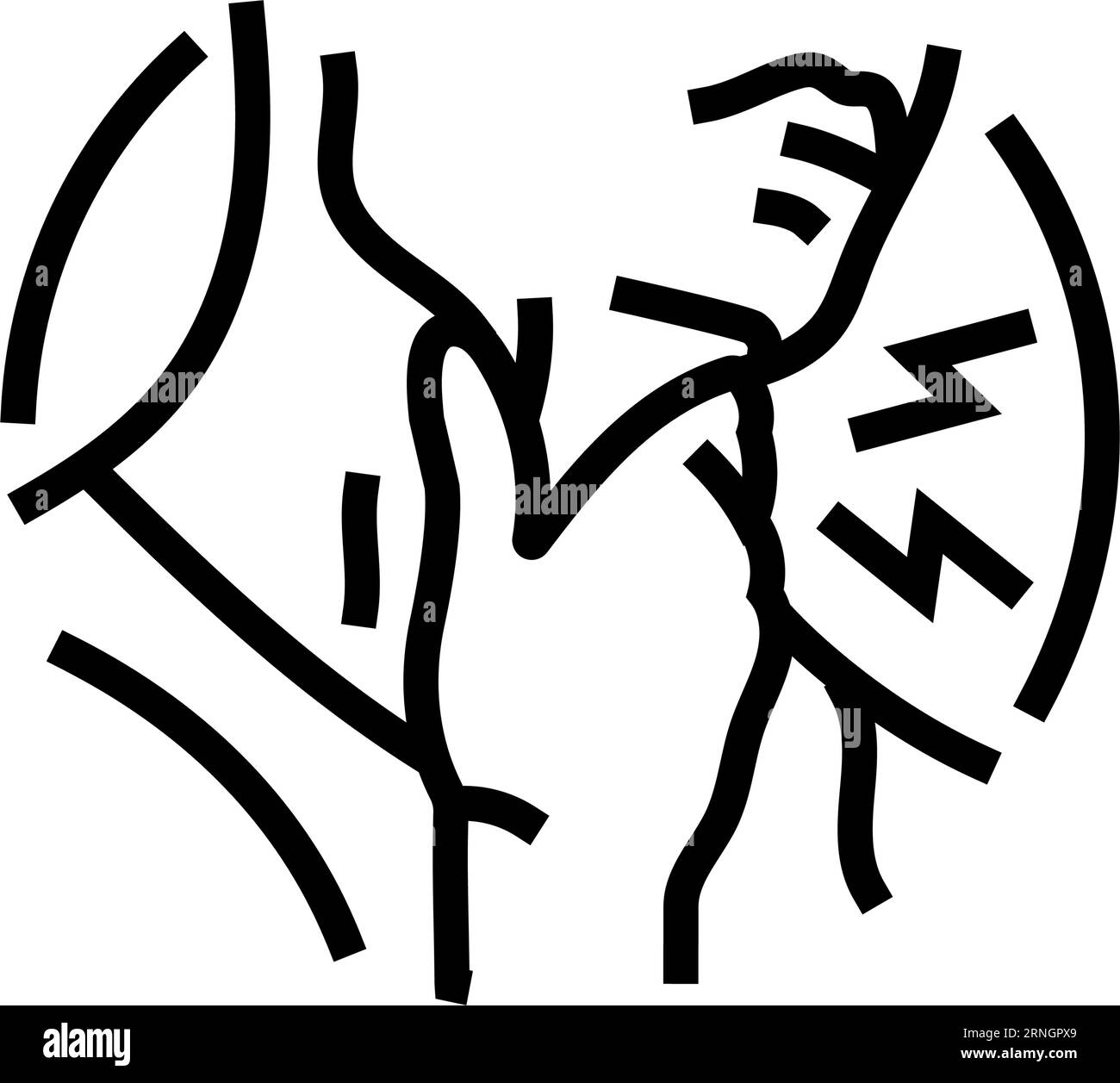 sore throat hoarseness disease symptom line icon vector illustration ...