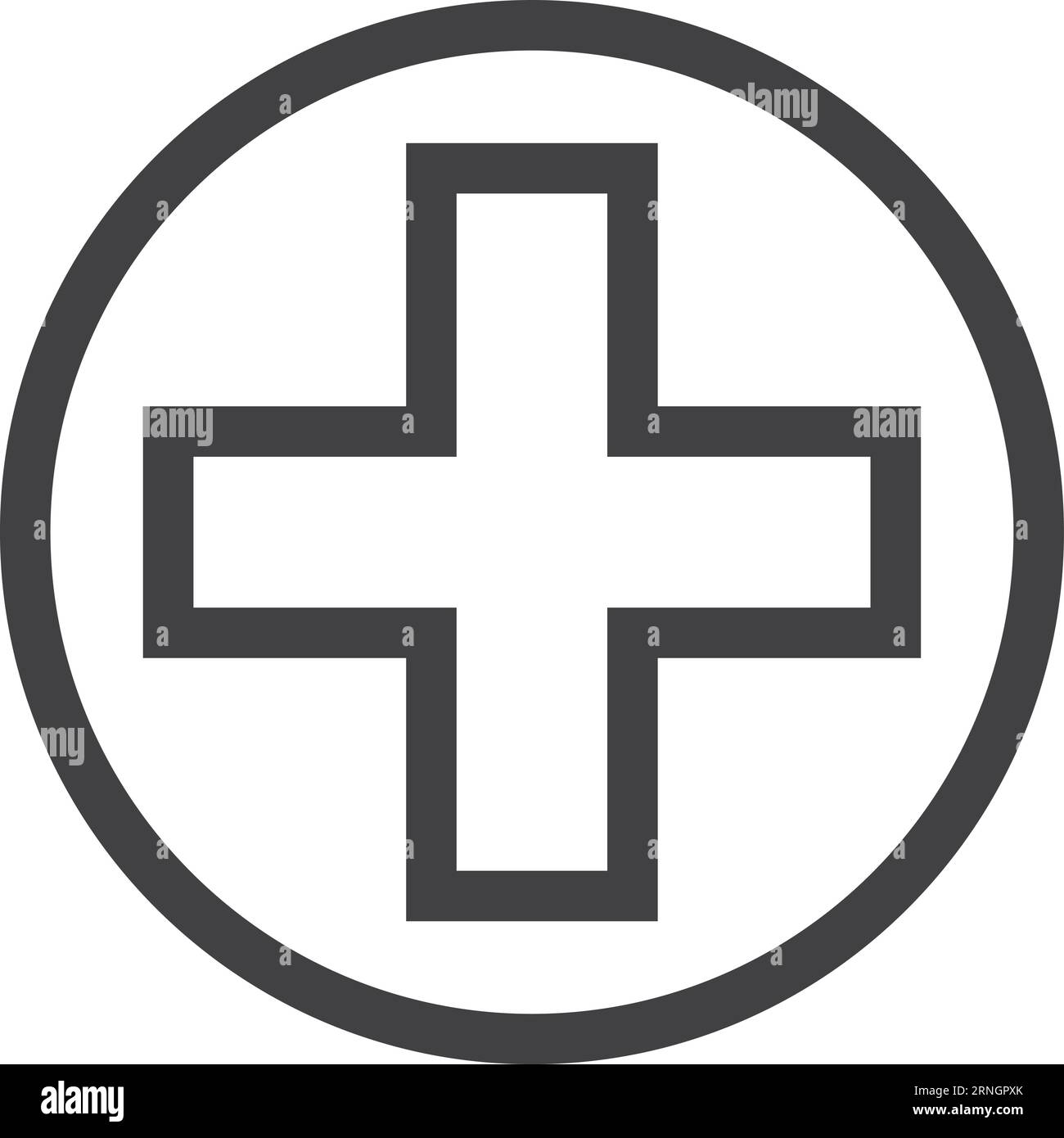 Medical cross symbol. Healthcare linear icon. First aid sign Stock ...