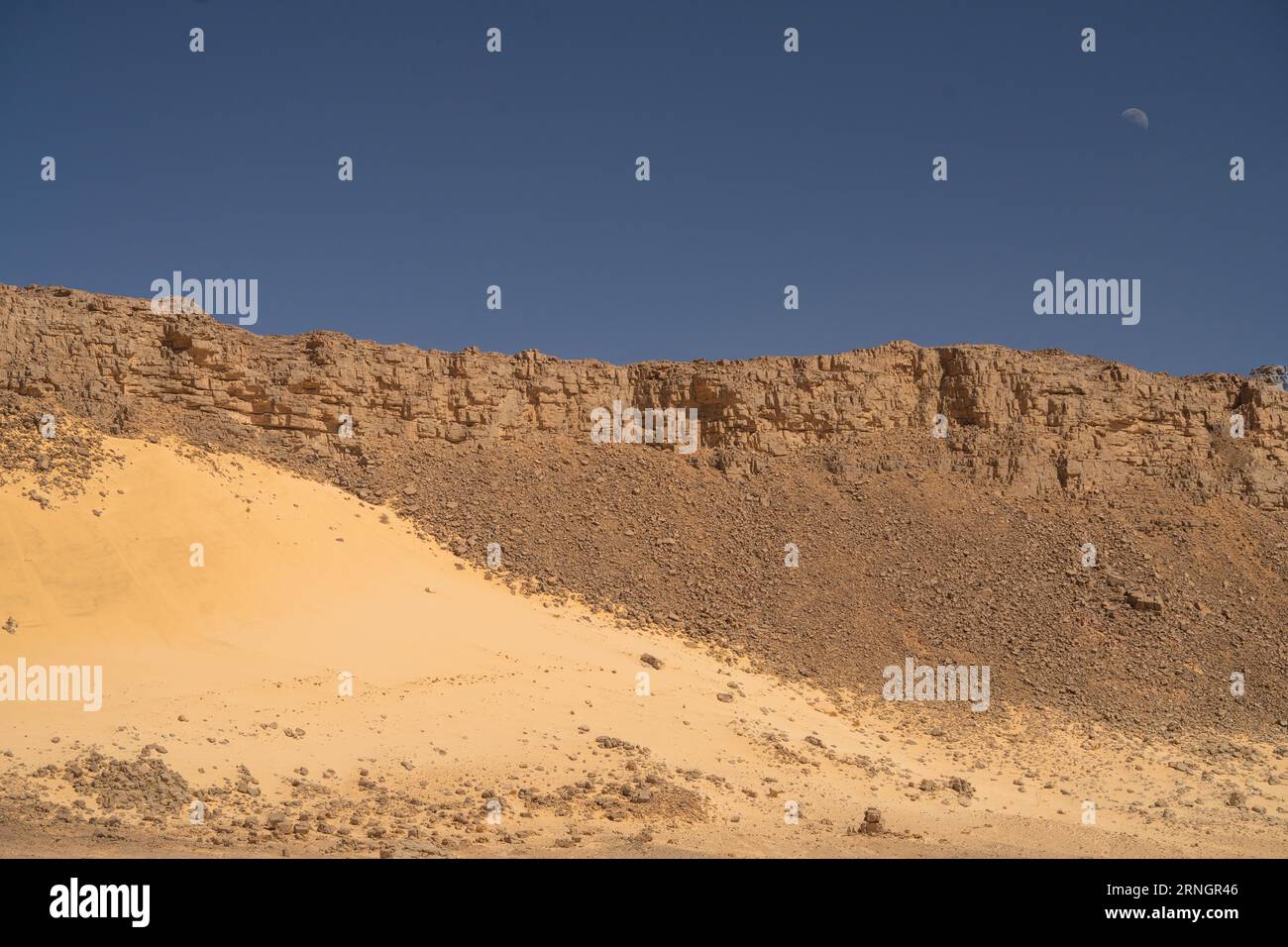 view in the Sahara desert of Tadrart rouge tassili najer in Djanet City ...