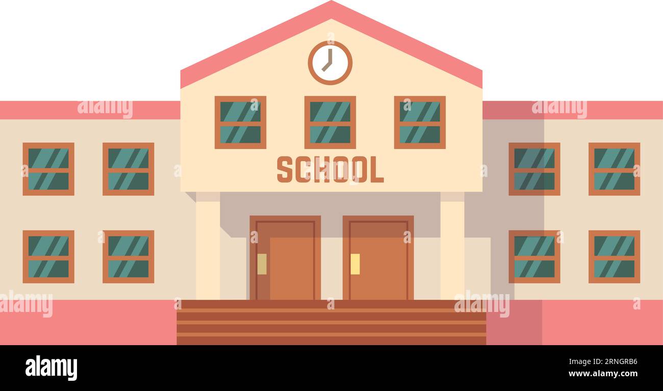 Color modern school building hi-res stock photography and images - Alamy