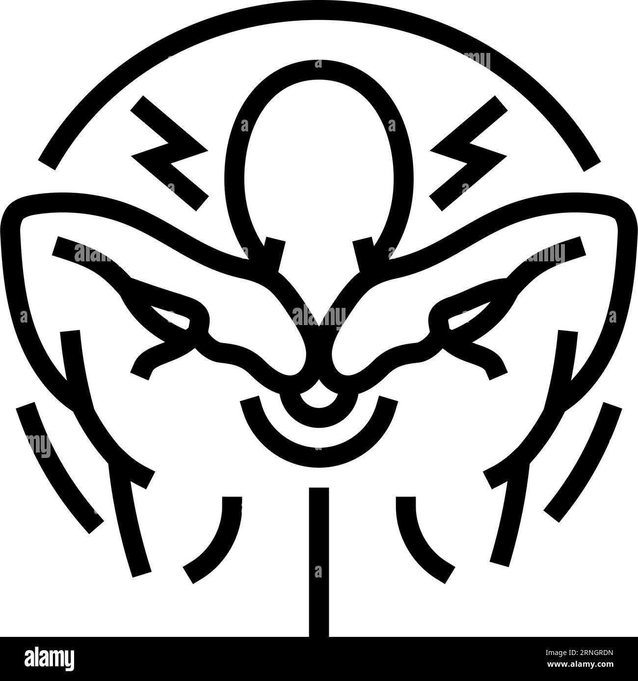 muscle joint pain disease symptom line icon vector illustration Stock ...