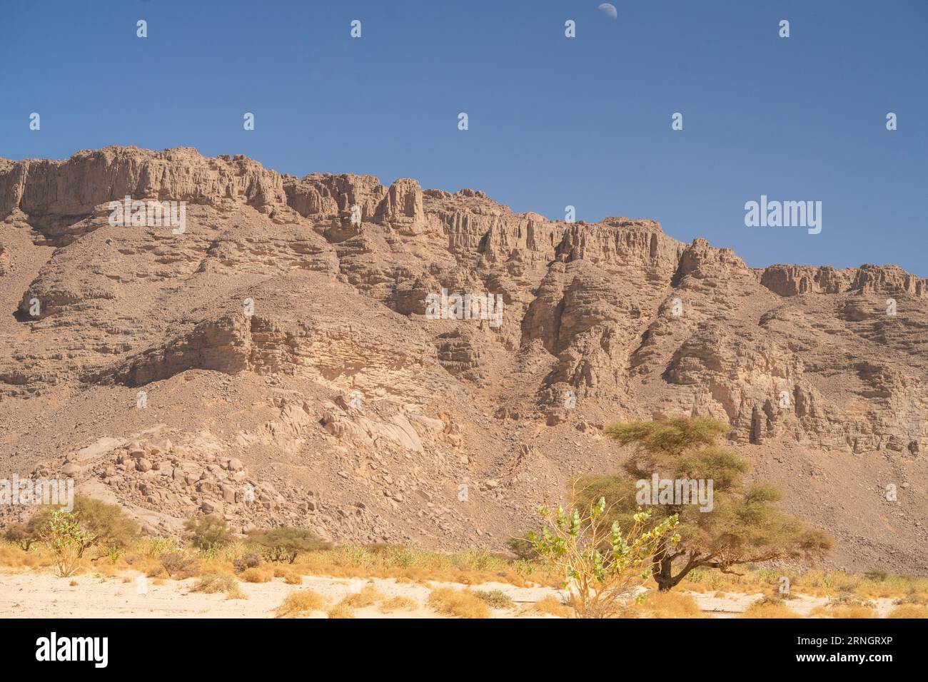 view in the Sahara desert of Tadrart rouge tassili najer in Djanet City ...