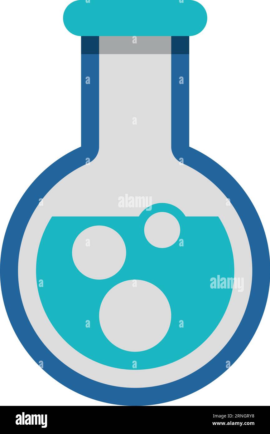 Chemical Flask Icon Science Lab Glass Symbol Stock Vector Image And Art