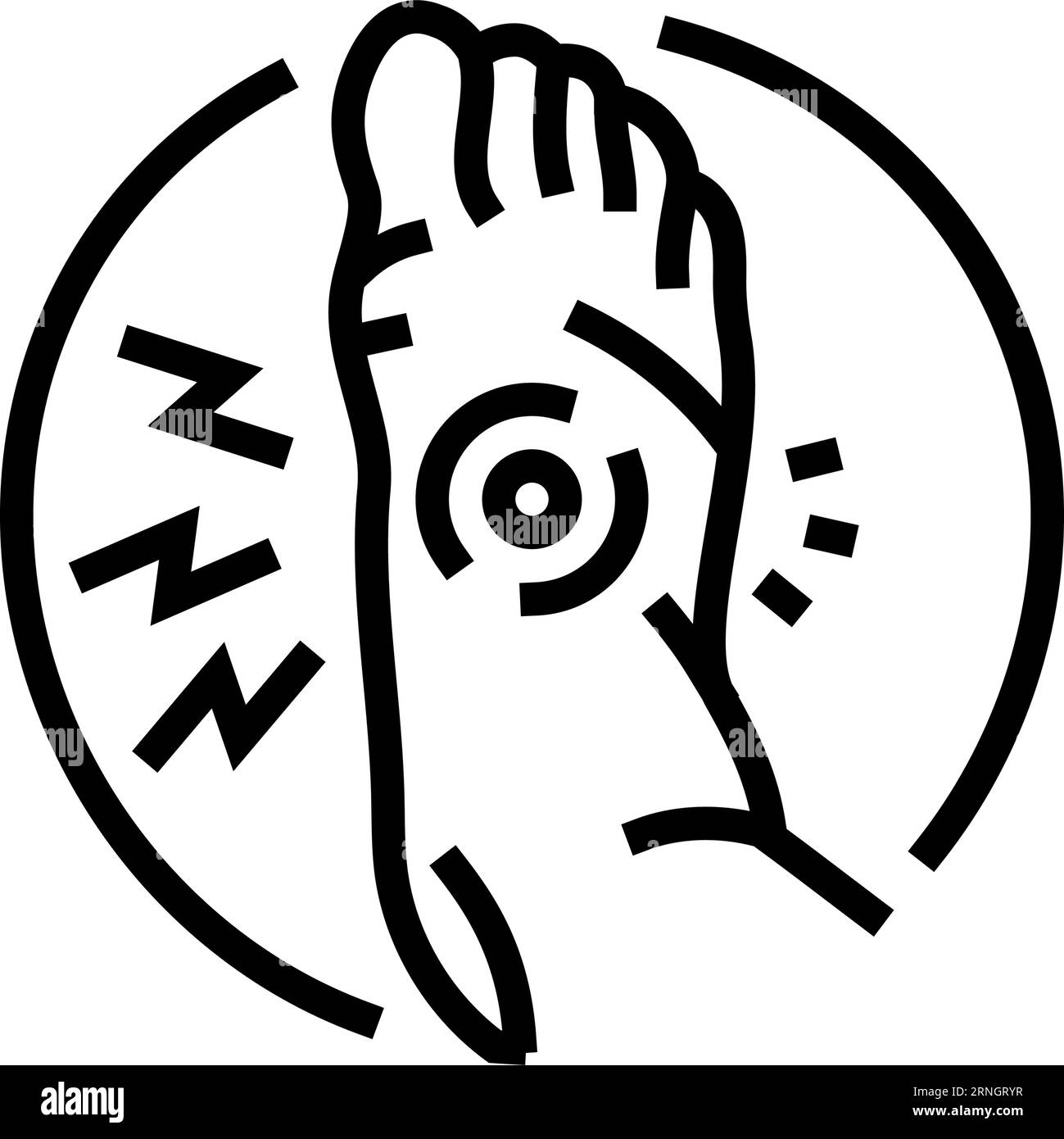 Swelling Inflammation Disease Symptom Line Icon Vector Illustration Stock Vector Image And Art Alamy