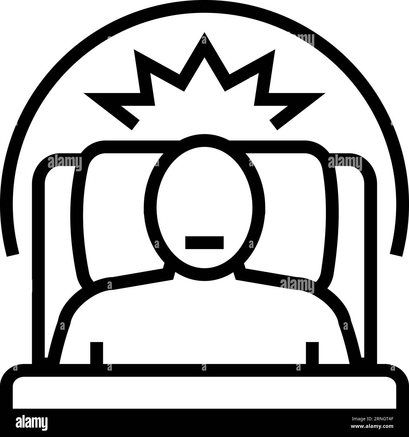difficulty sleeping disease symptom line icon vector illustration Stock ...