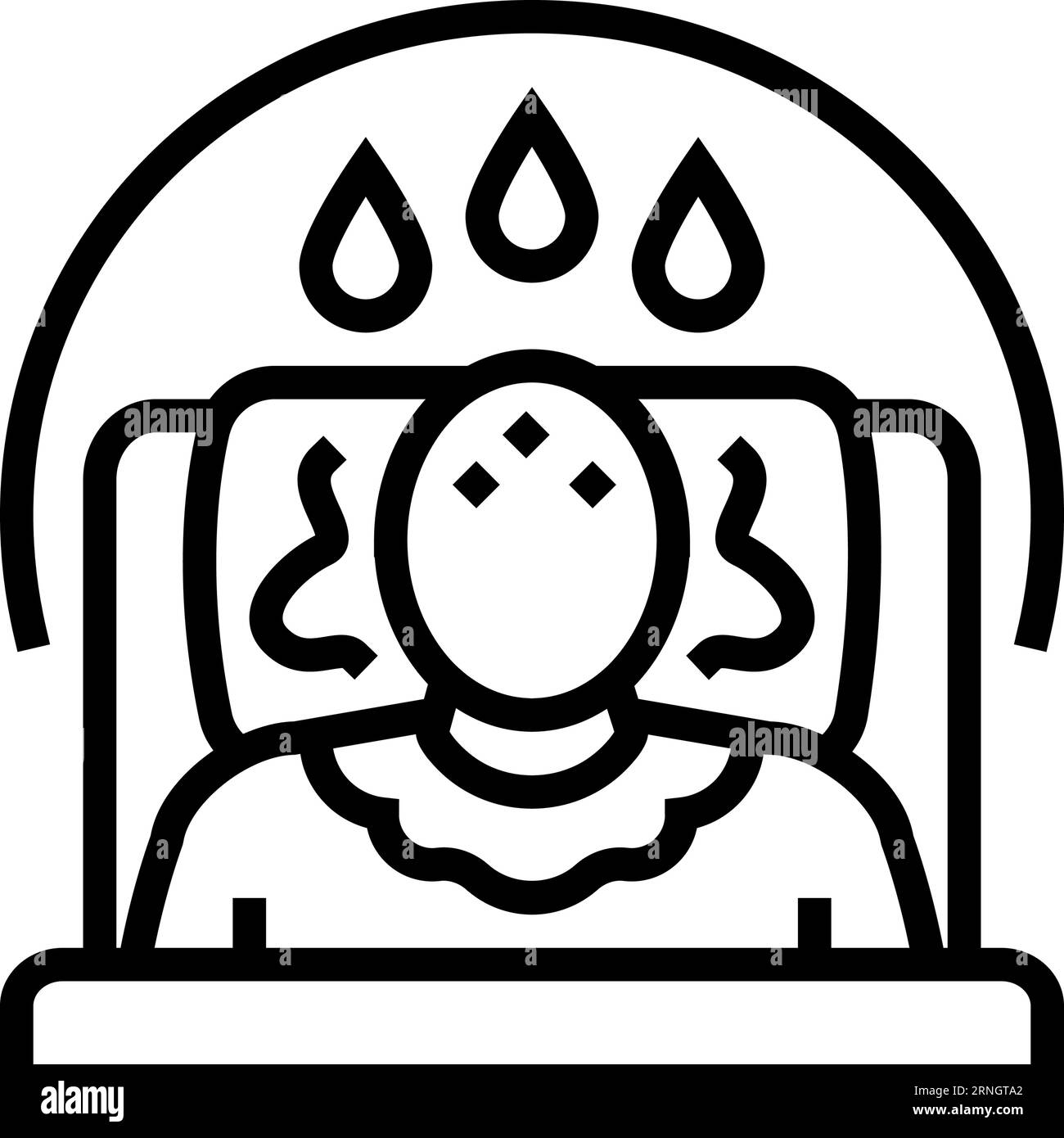 night sweats disease symptom line icon vector illustration Stock Vector ...
