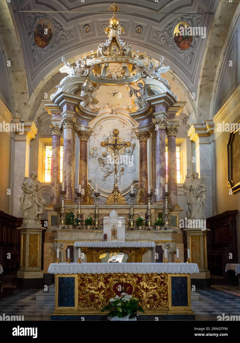 Baroque altar of Pitigliano Cathedral Stock Photo - Alamy
