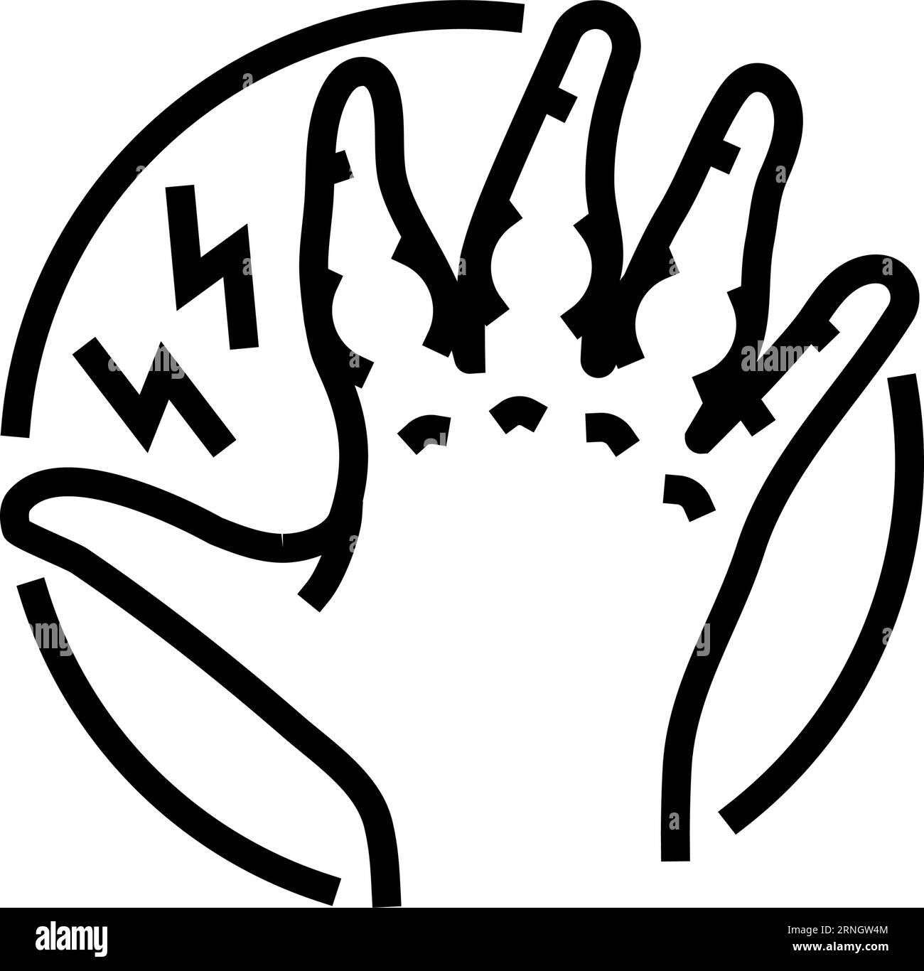 swollen joints disease symptom line icon vector illustration Stock ...