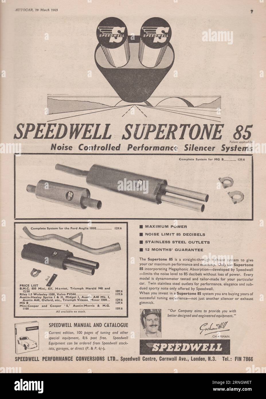 Speedwell Performance Conversions Ltd vintage advert Stock Photo - Alamy