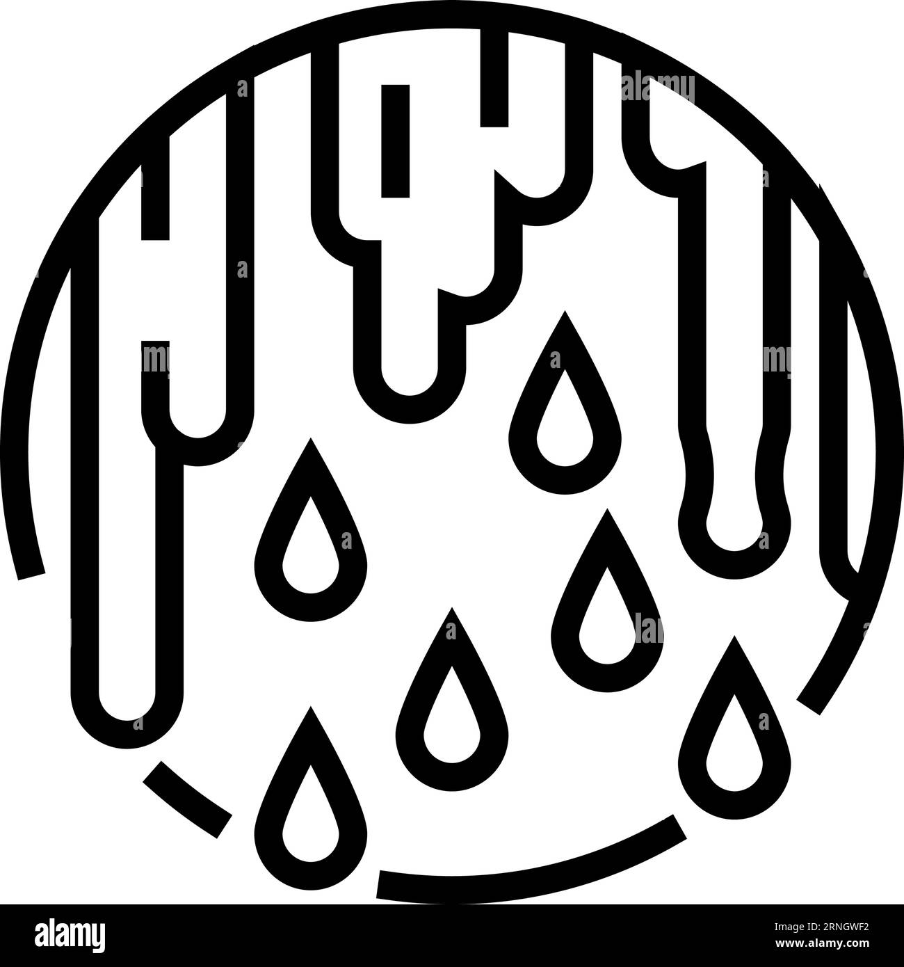 abnormal bleeding disease symptom line icon vector illustration Stock ...