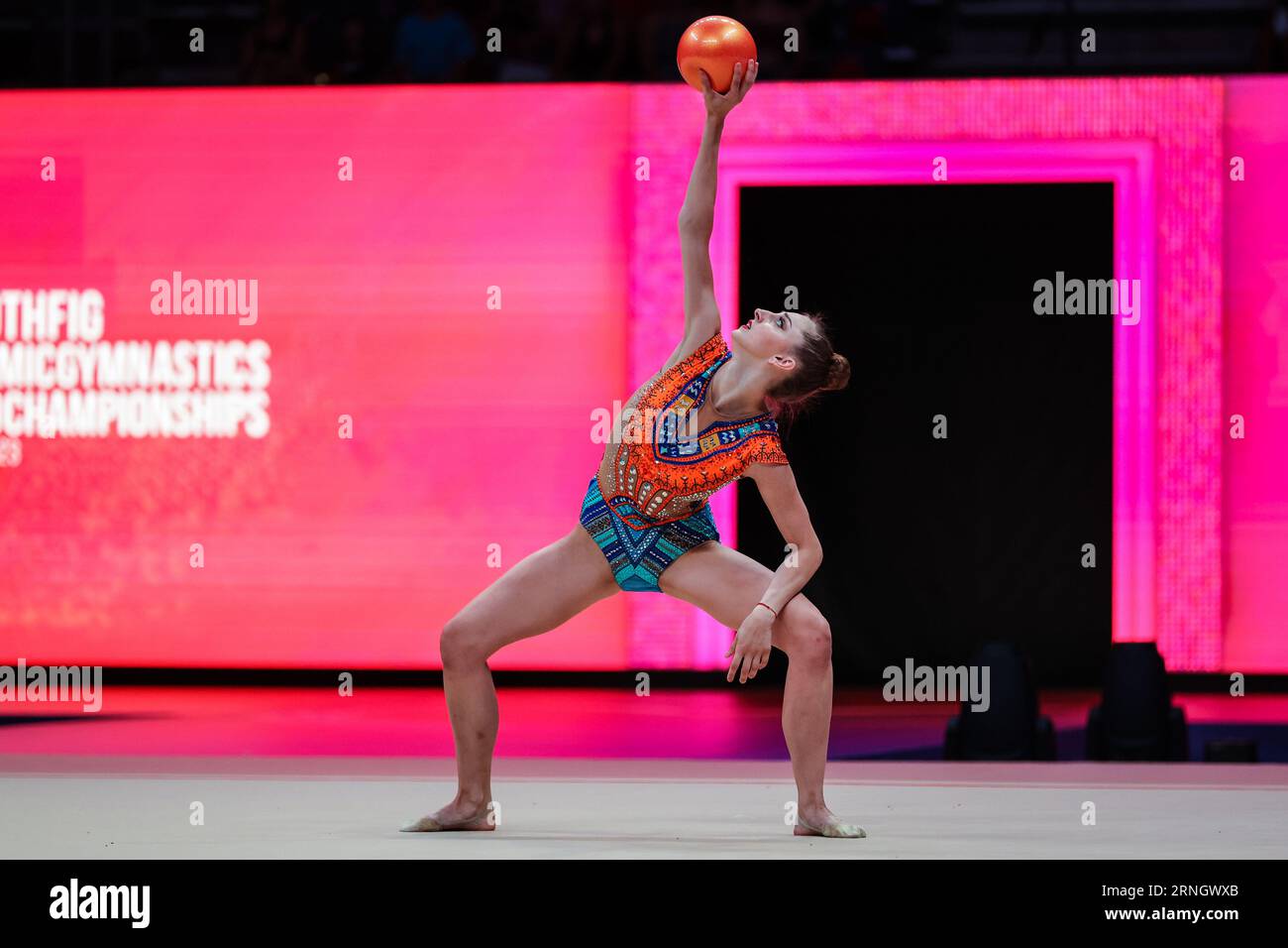 Kaleyn Boryana (BUL) seen in action during 40th FIG Rhythmic Gymnastics ...