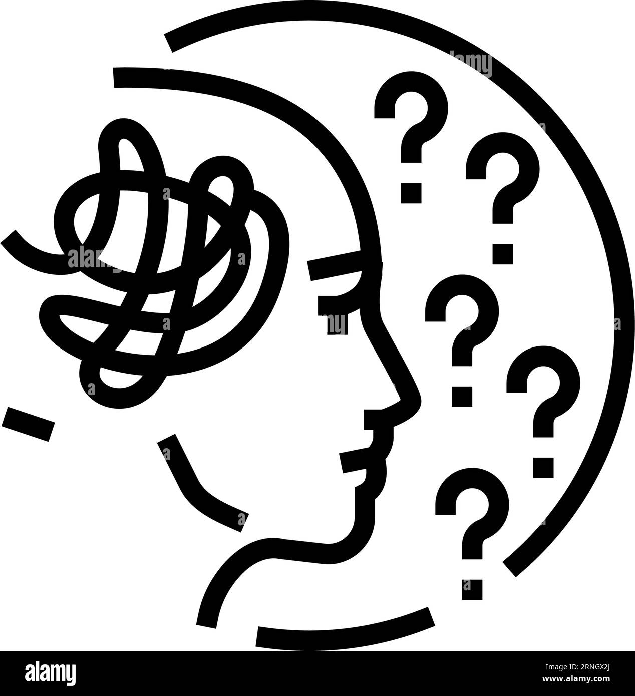 difficulty speaking slurred speech line icon vector illustration Stock ...