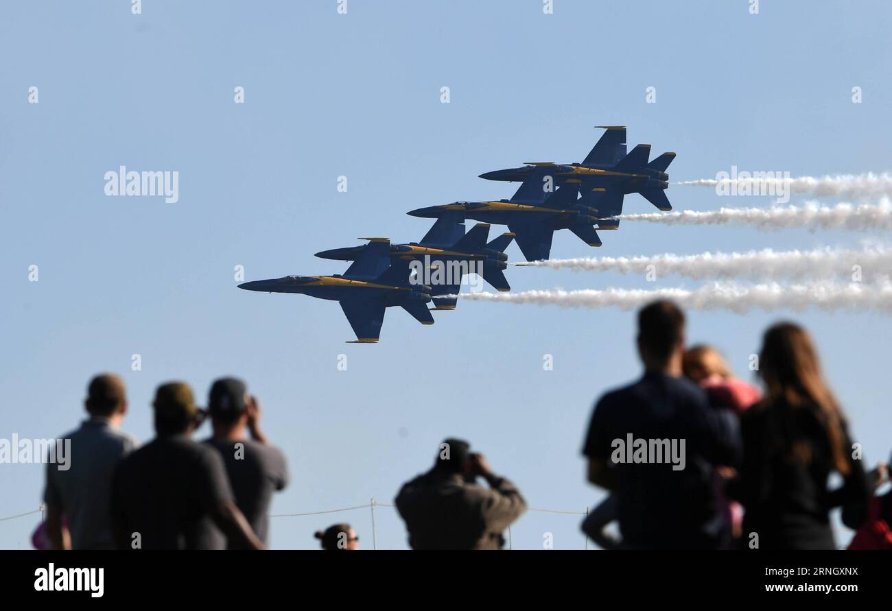 Planes of the U.S. Navy Blue Angels fly over Fort McHenry during the ...