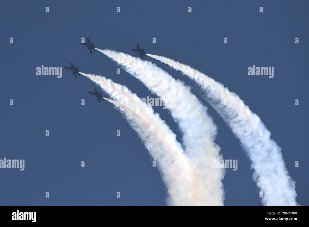 Planes of the U.S. Navy Blue Angels fly over Fort McHenry during the ...