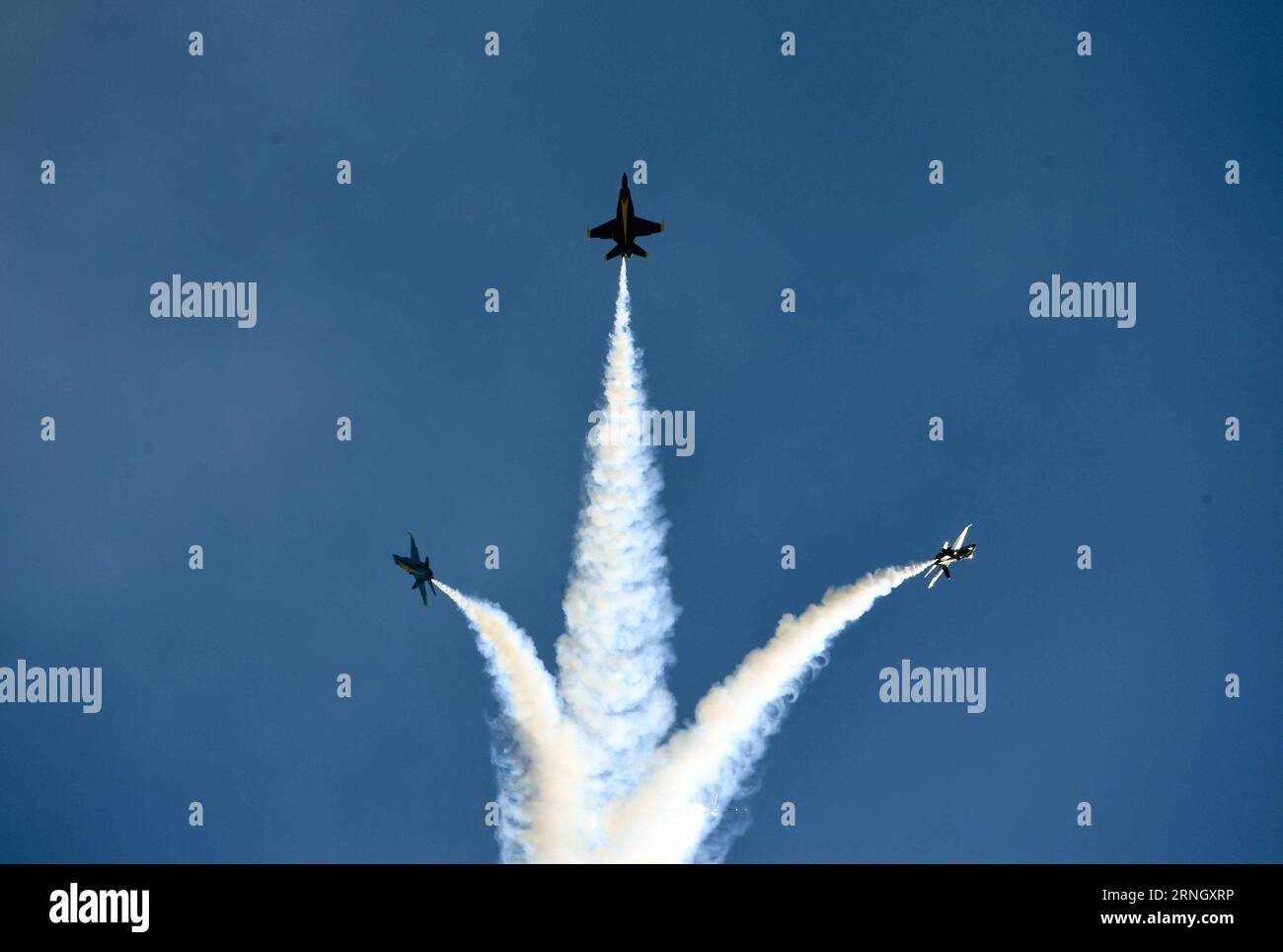 Planes of the U.S. Navy Blue Angels fly over Fort McHenry during the ...