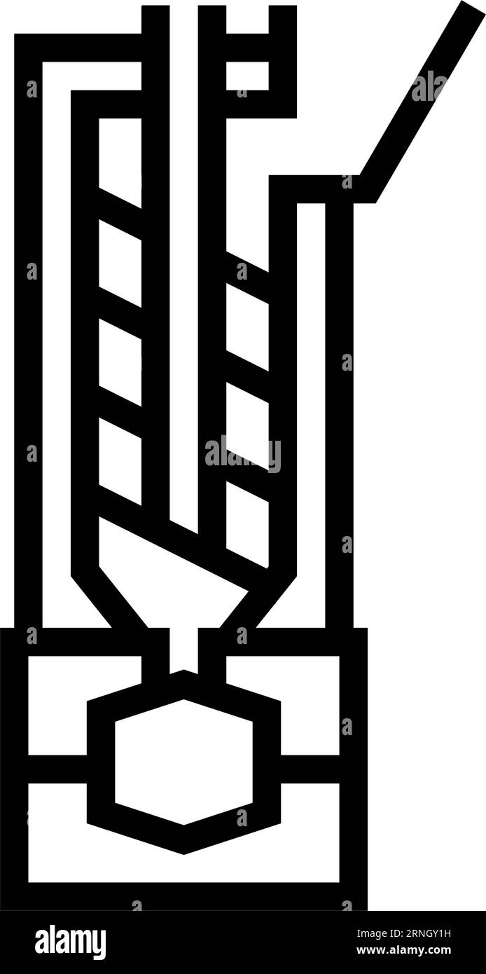 injection molding materials engineering line icon vector illustration ...