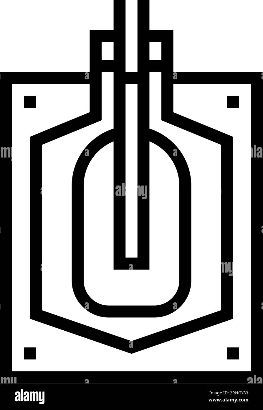 blow molding materials engineering line icon vector illustration Stock ...