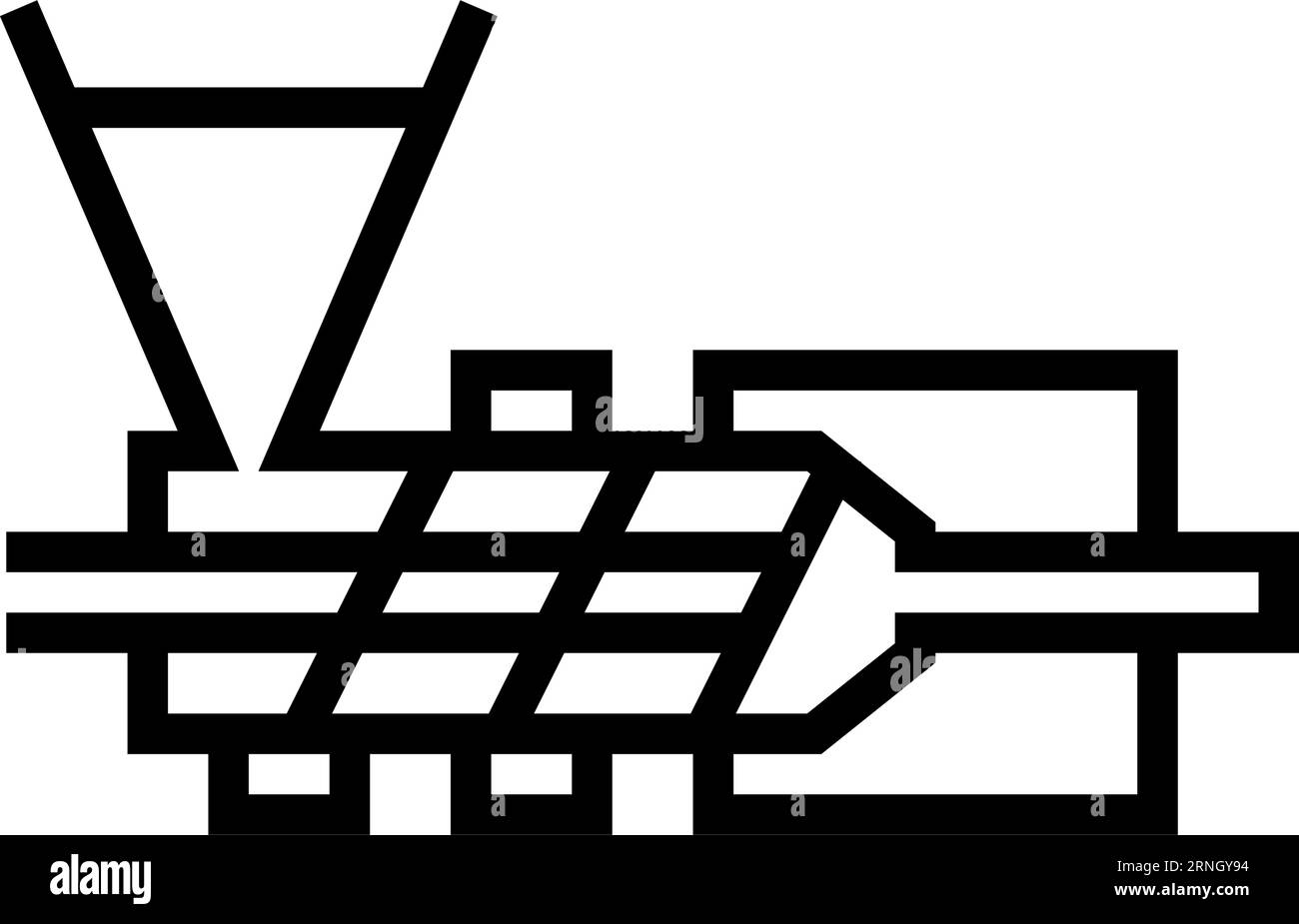 extrusion materials engineering line icon vector illustration Stock ...