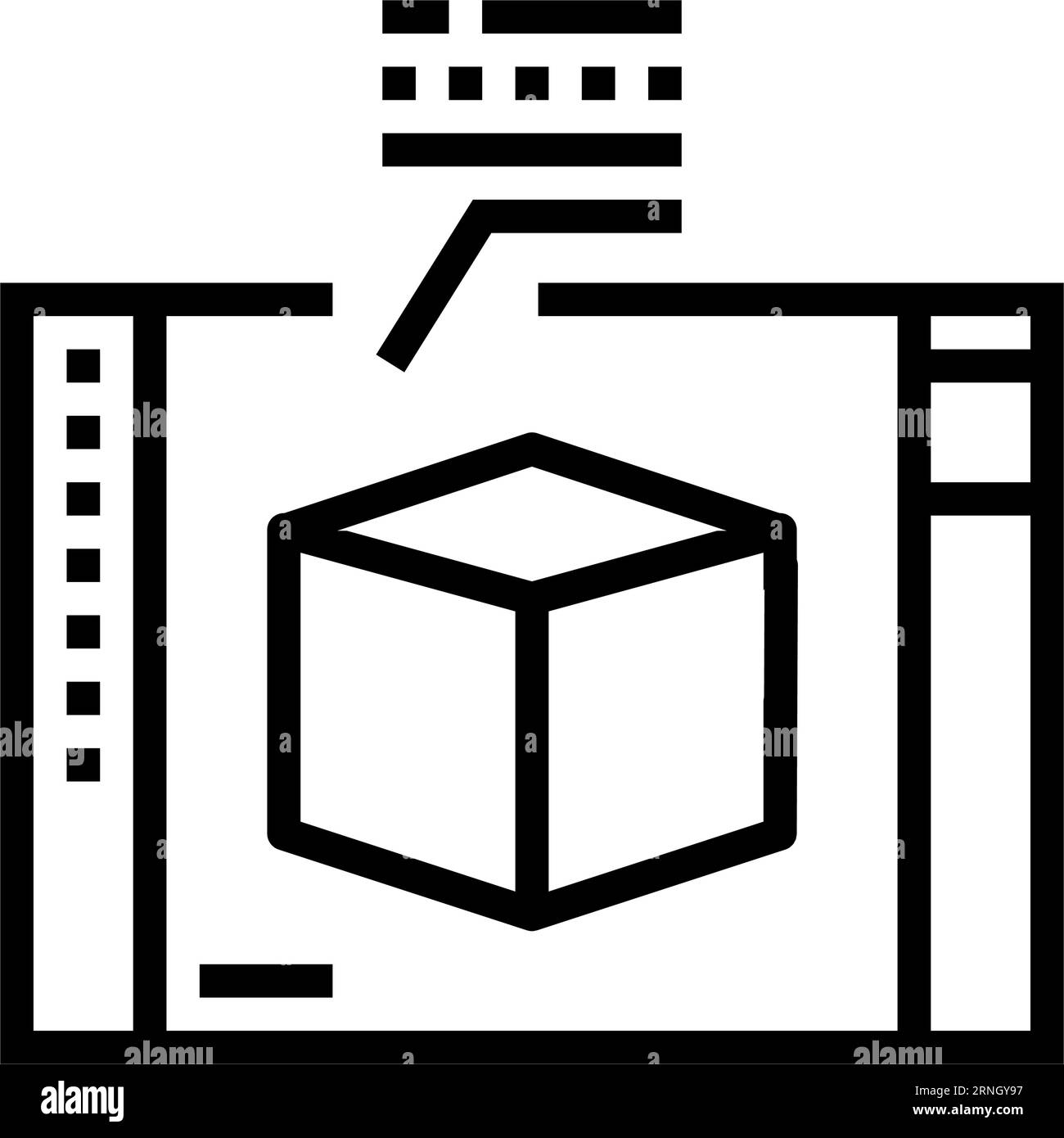 thermal analysis materials engineering line icon vector illustration ...