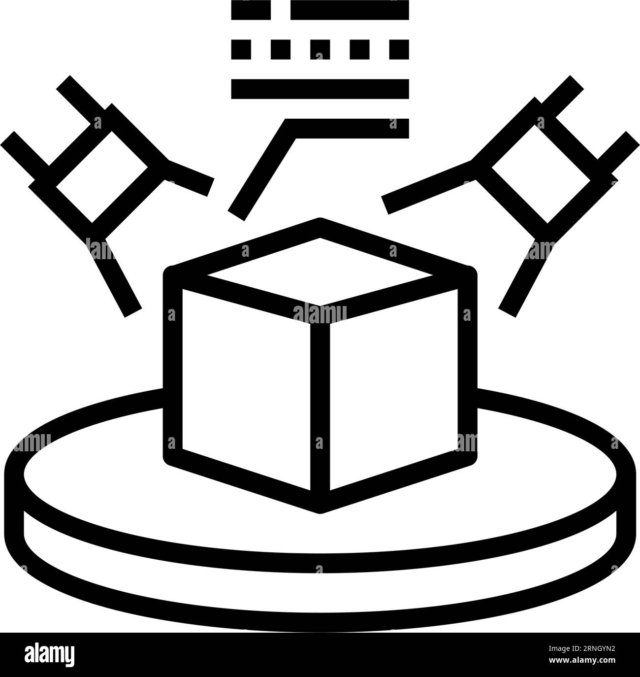 materials characterization engineering line icon vector illustration ...