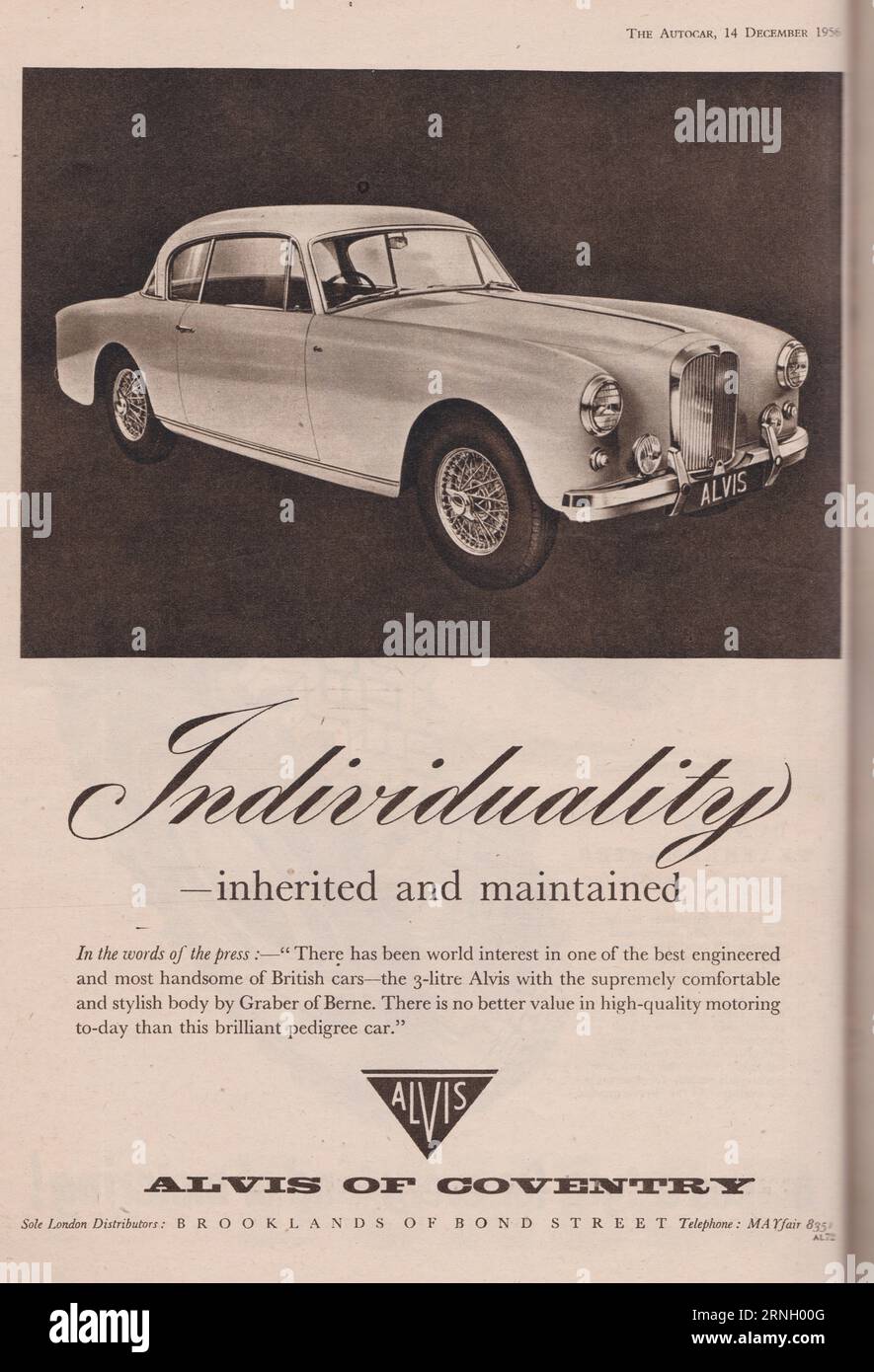 Alvis car advert hi-res stock photography and images - Alamy