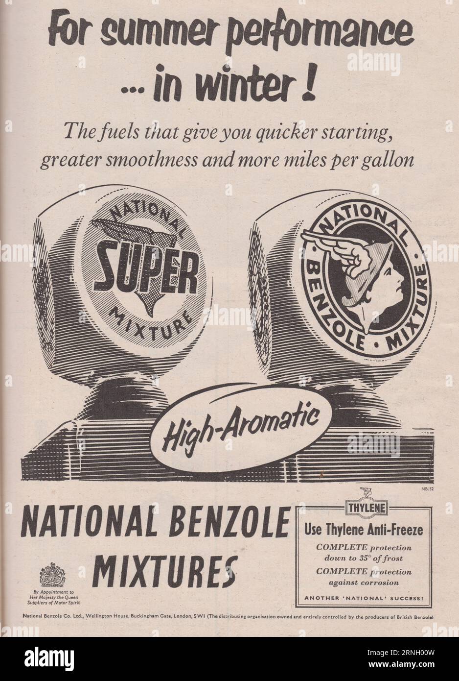 National Benzole Co. Ltd vintage advert - National Super Mixture ...