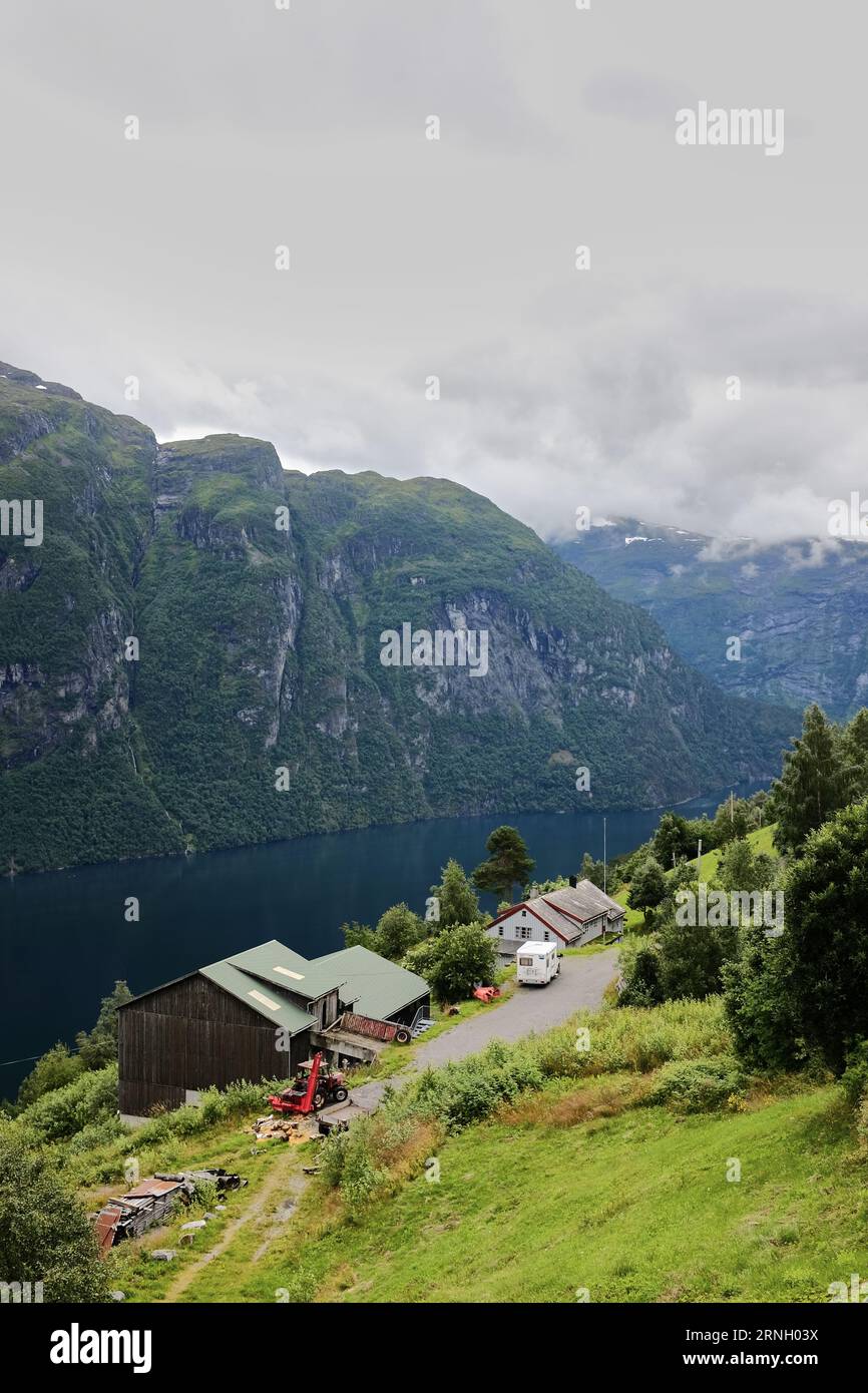 Enchanting beauty of Geirangerfjord, stunning fjord in Norway. Fjord is ...