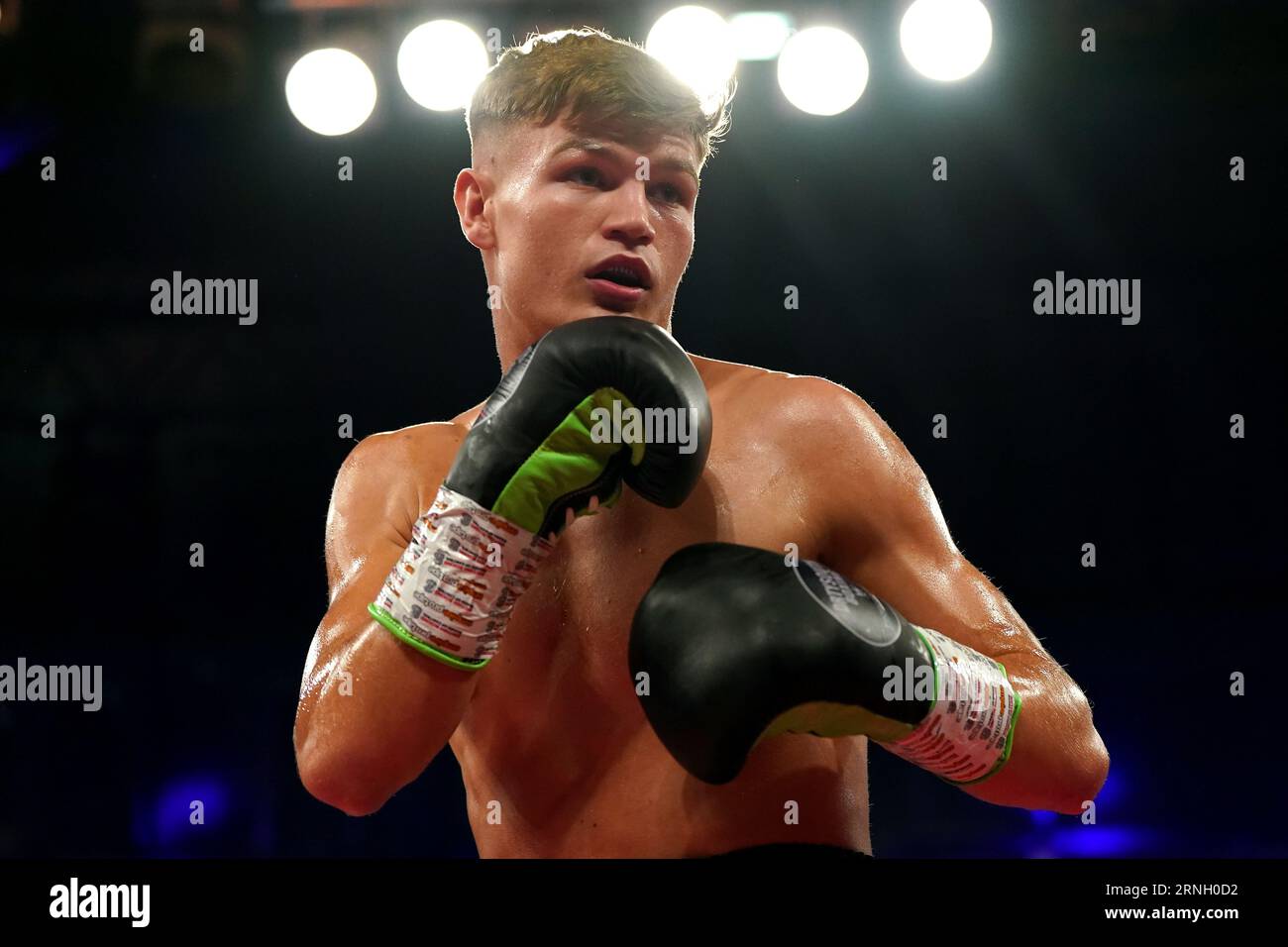 Codie Smith in action against Eliecer Quezada in the welterweight bout ...