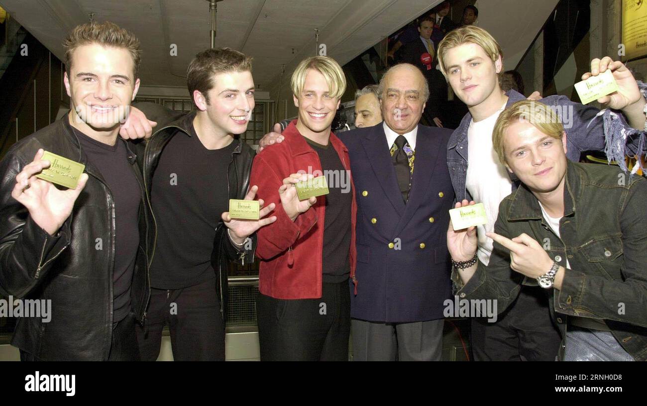 File photo dated 05/07/00 of the then owner of Harrods department store ...