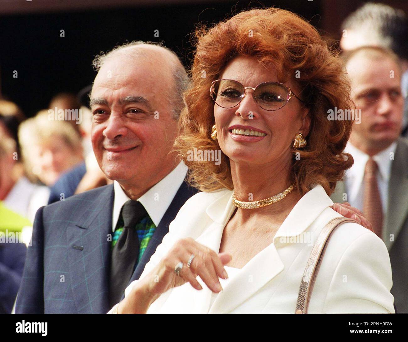 File photo dated 07/07/99 of Italian actress Sophia Loren with Mohamed ...